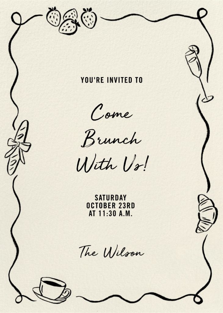 Brunch Details Invitation
