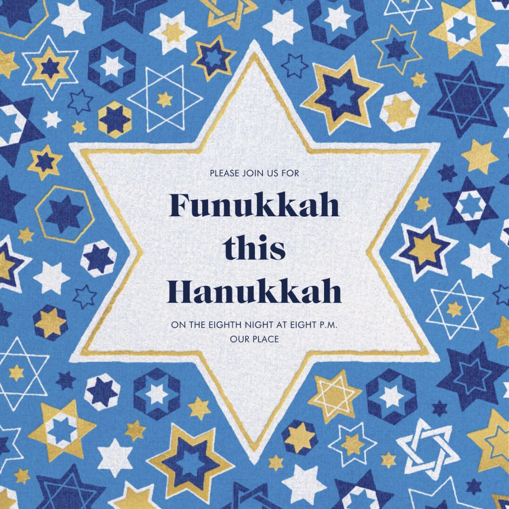 Six Points - Hanukkah Invitation | Send online instantly | RSVP tracking