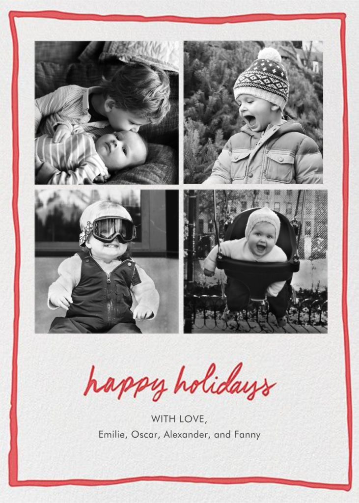Holiday Windowpane Border - Holiday Card | Send online instantly ...