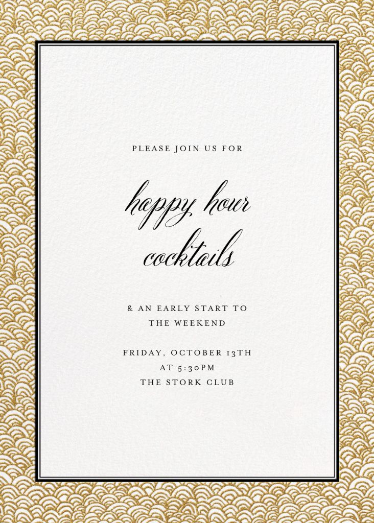 Naive Wave - Happy Hour Invitation | Send online instantly | RSVP tracking