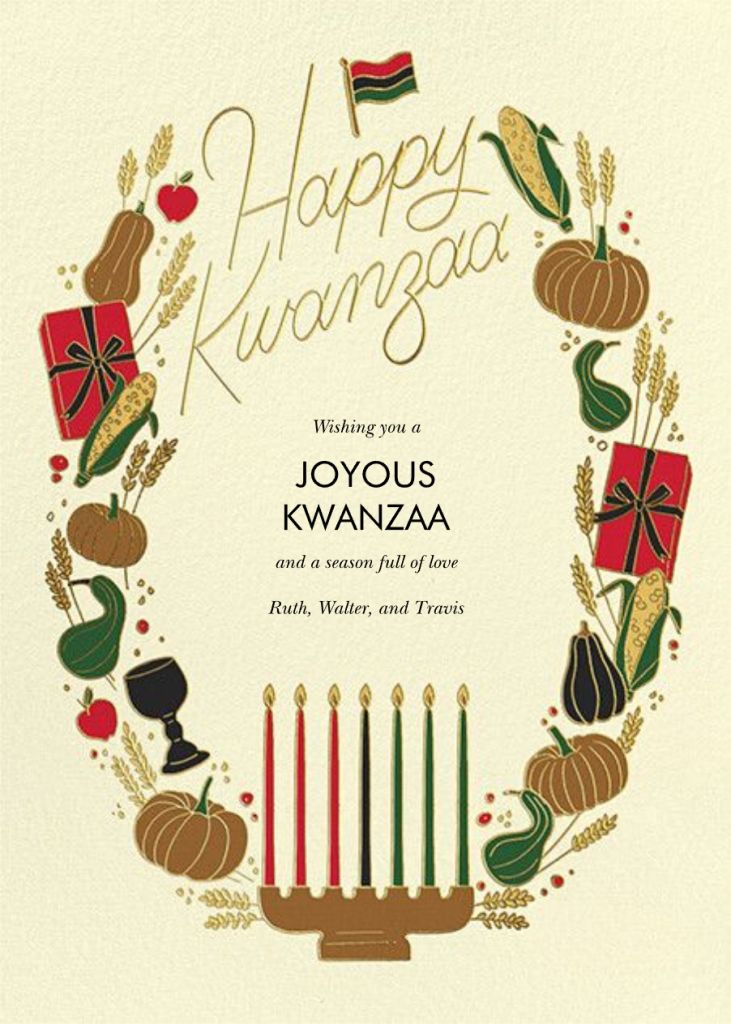 Kwanzaa Wreath - Kwanzaa Card | Send online instantly | Track opens