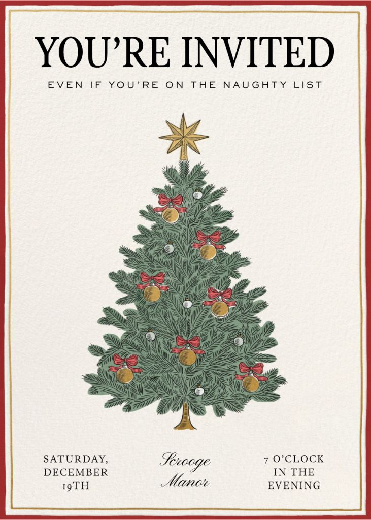 Ornamental Tree - Invitation - Christmas Party Invitation | Send online ...