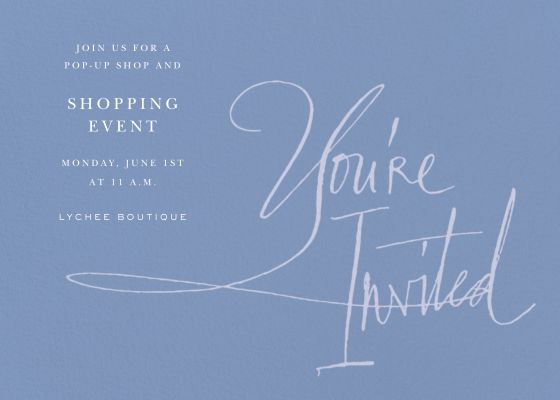 Shopping Event Invitations | Send online instantly | RSVP tracking