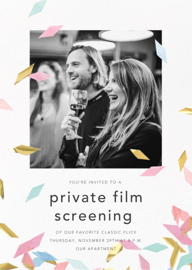 Flutter Photo - Party Invitation | Send online instantly | RSVP tracking