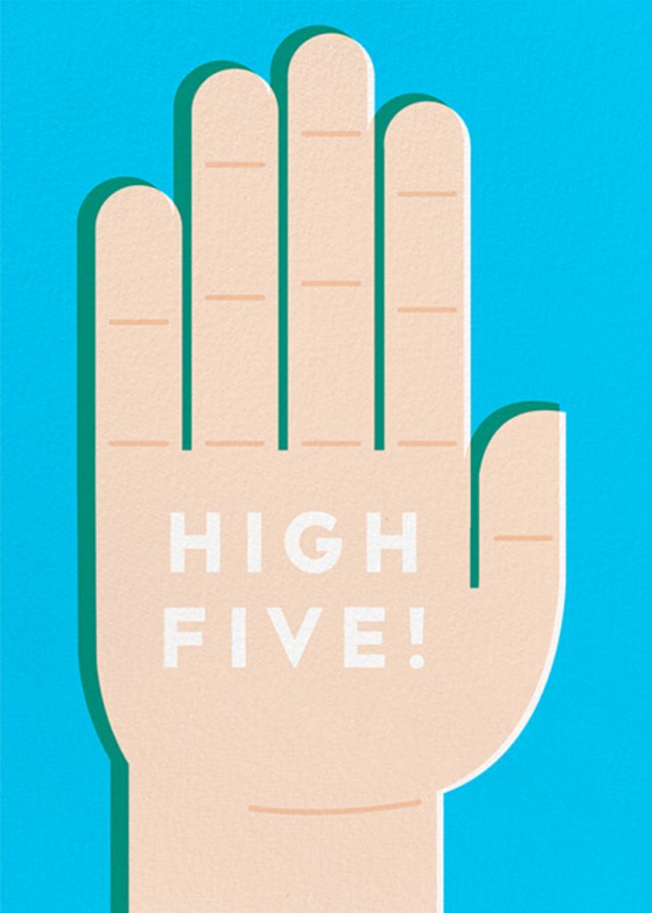 High 5 - Work Anniversary Card | Send online instantly | Track opens