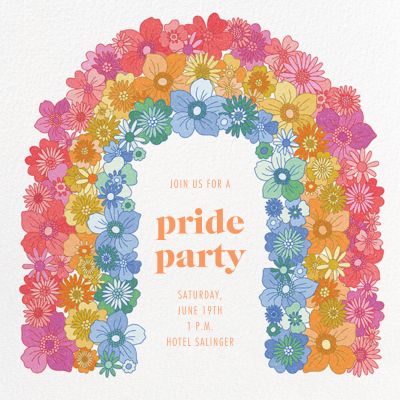 Pride Party Invitations | Send online instantly | RSVP tracking