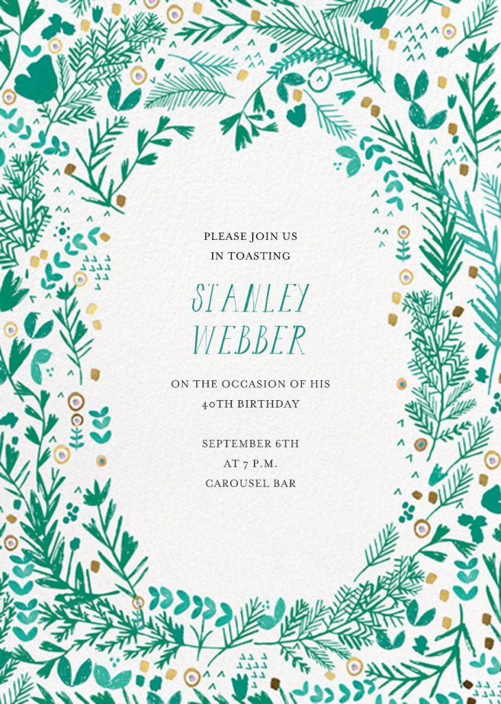 Pine and Dandy - Birthday Invitation | Send online instantly | RSVP ...
