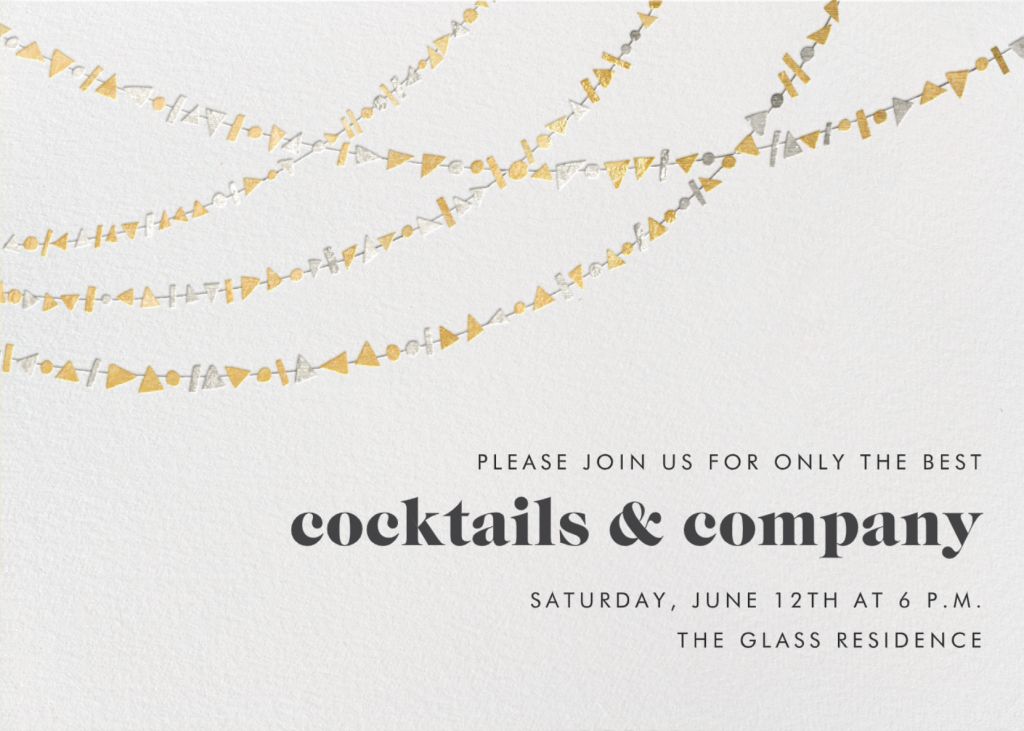 Streamer Shapes | Send online instantly | RSVP tracking