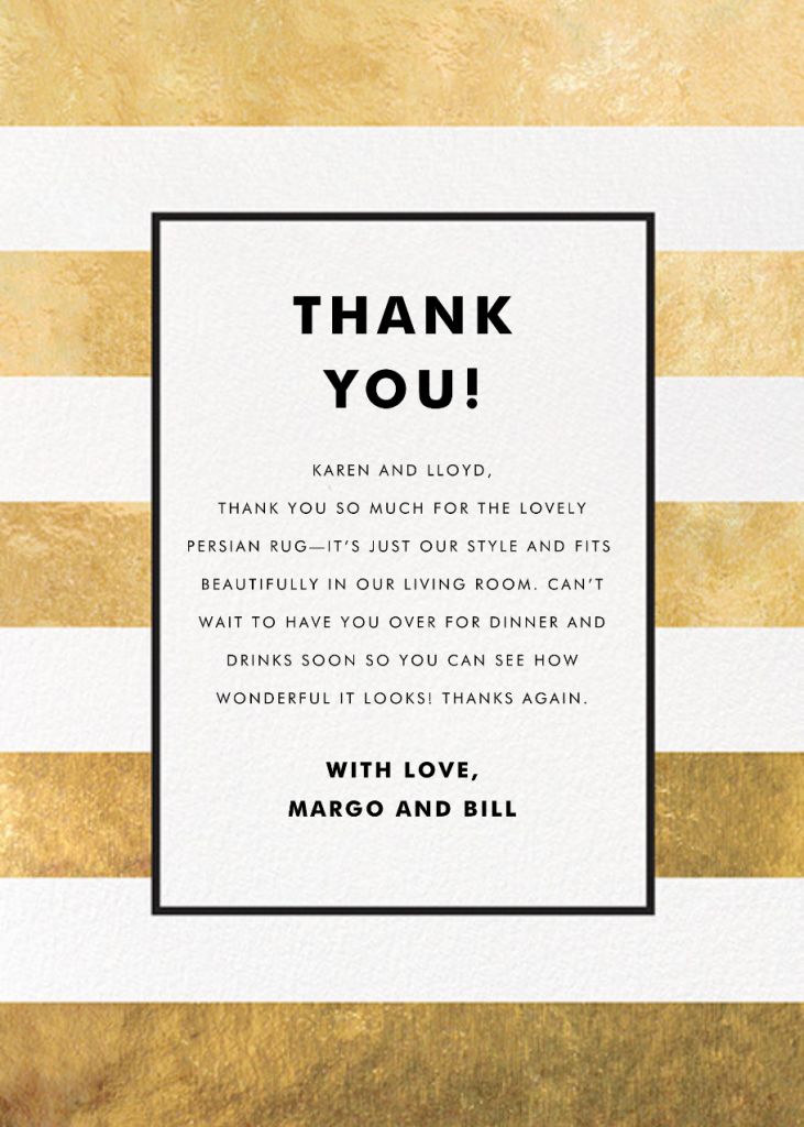 Stripe Suite (Stationery) - Thank You Card | Send online instantly ...