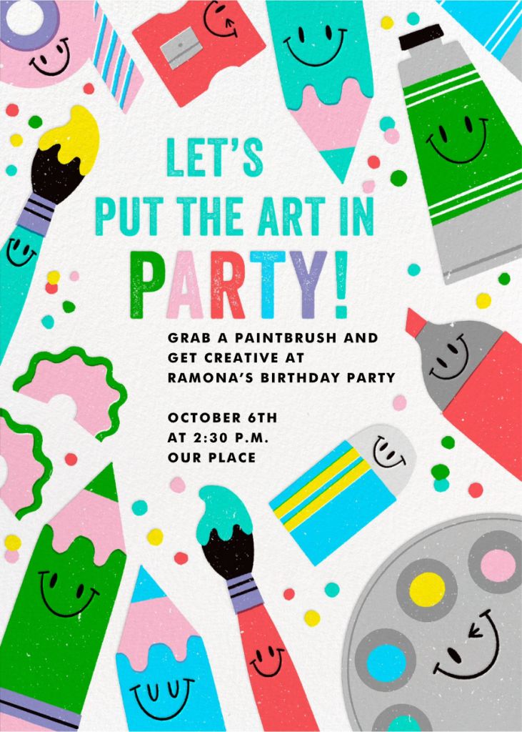 Craft Supplies - Birthday Invitation | Send online instantly | RSVP ...