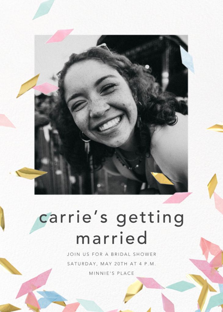 Flutter Photo - Bridal Shower Invitation | Send online instantly | RSVP tracking