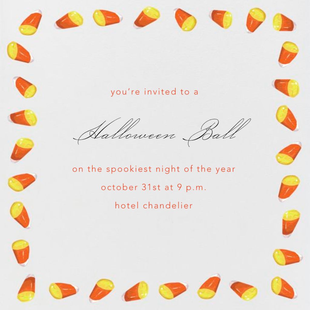 Candy Corn Invitation
