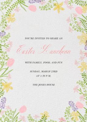 Spring Party Invitations | Send online instantly | RSVP tracking