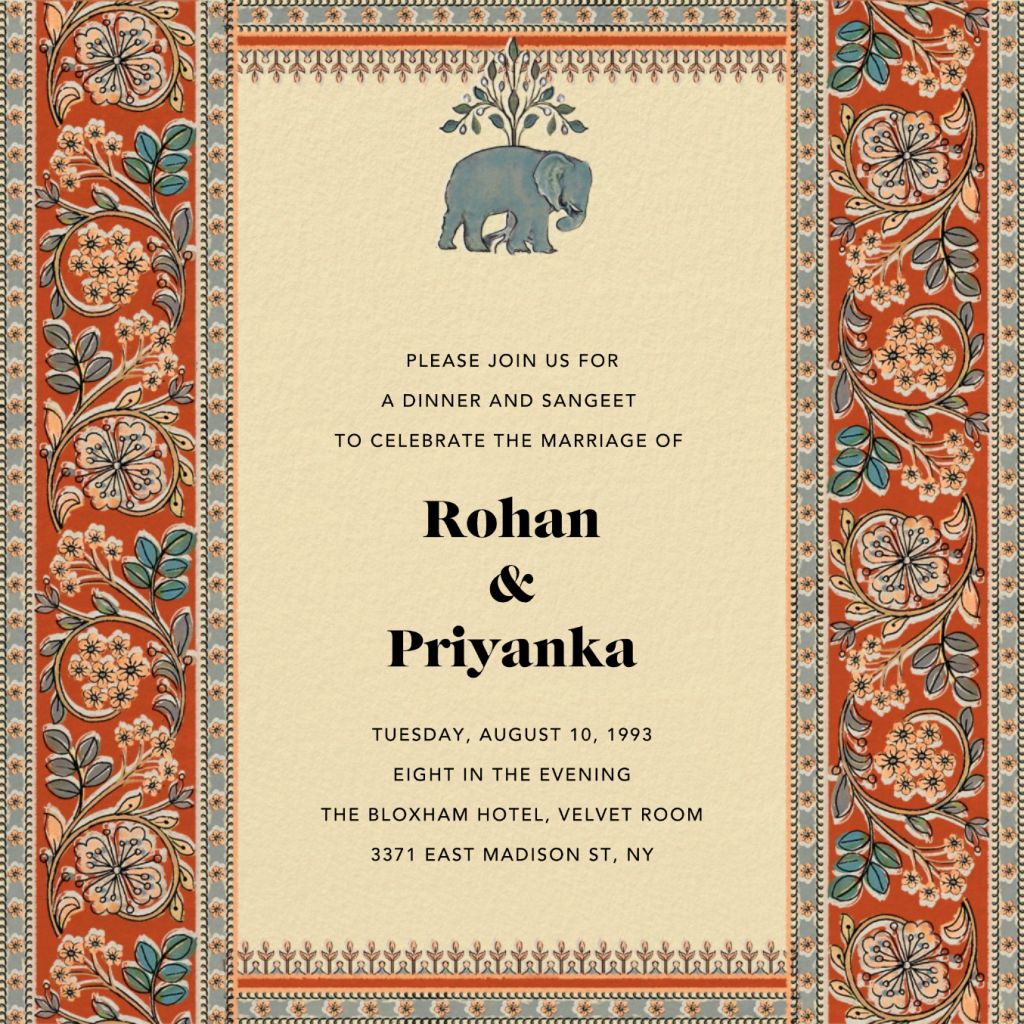 Naima - Indian Wedding Invitation | Send online instantly | RSVP tracking