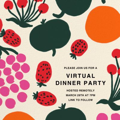 Dinner Party Invitations | Send online instantly | RSVP tracking