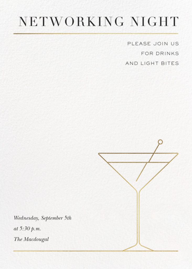 Tini Time - Networking Event Invitation | Send online instantly | RSVP ...