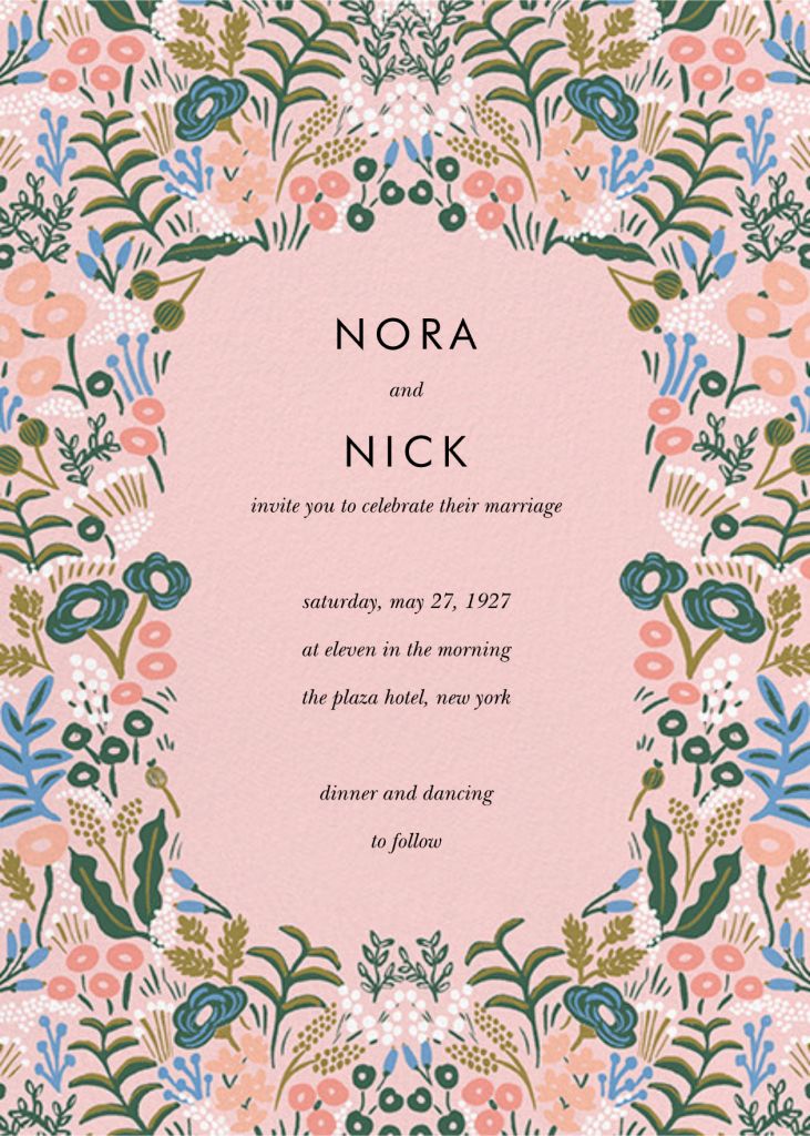Floral Tapestry (Invitation) | Send online instantly | RSVP tracking