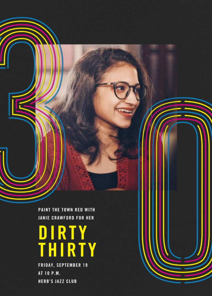 Neon Decades - '90s Theme Party Invitation | Send online instantly ...