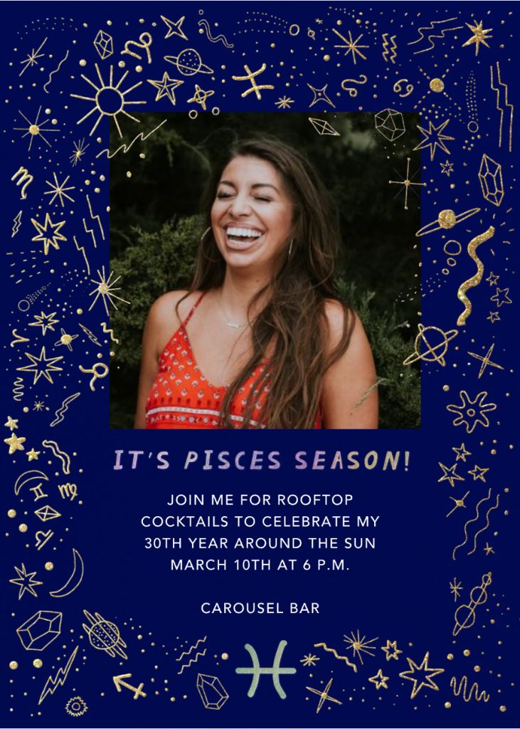Star Signs | Send online instantly | RSVP tracking