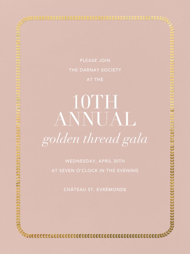 Leaf Inner Bevel Border - Gala Invitation | Send online instantly ...