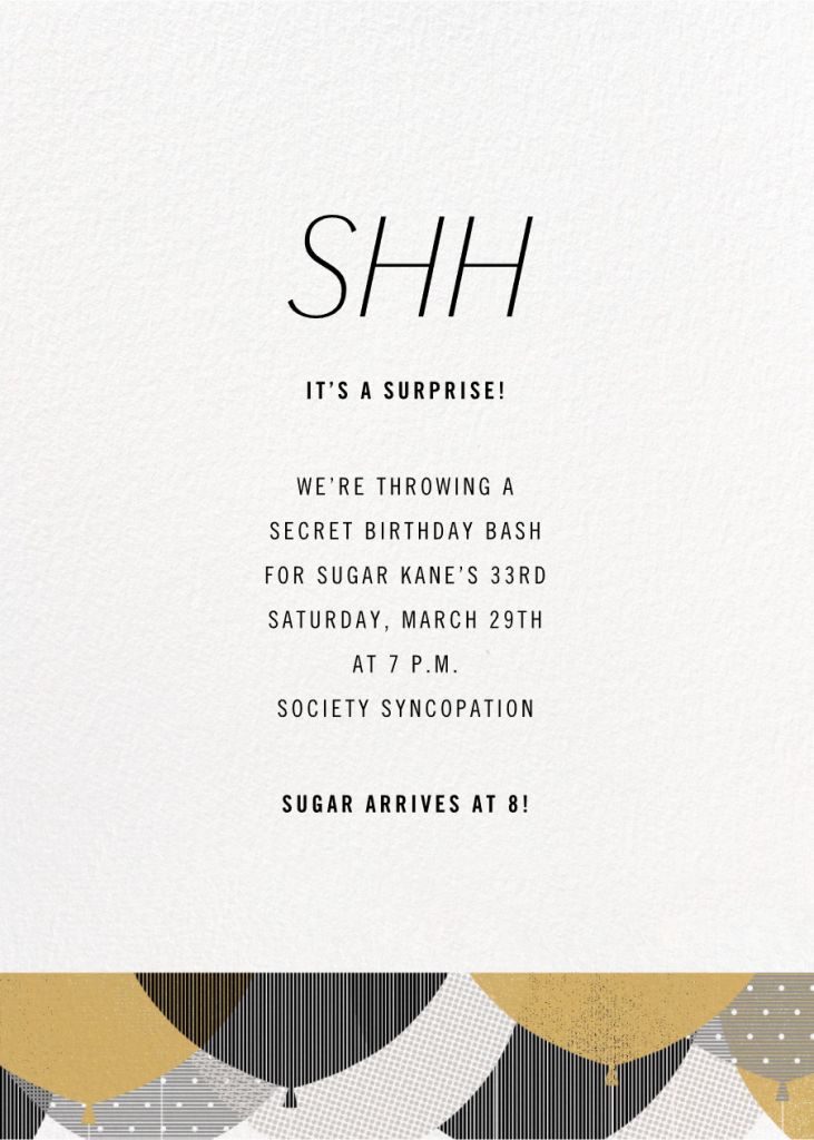 Curtain Raiser - Birthday Invitation | Send online instantly | RSVP ...