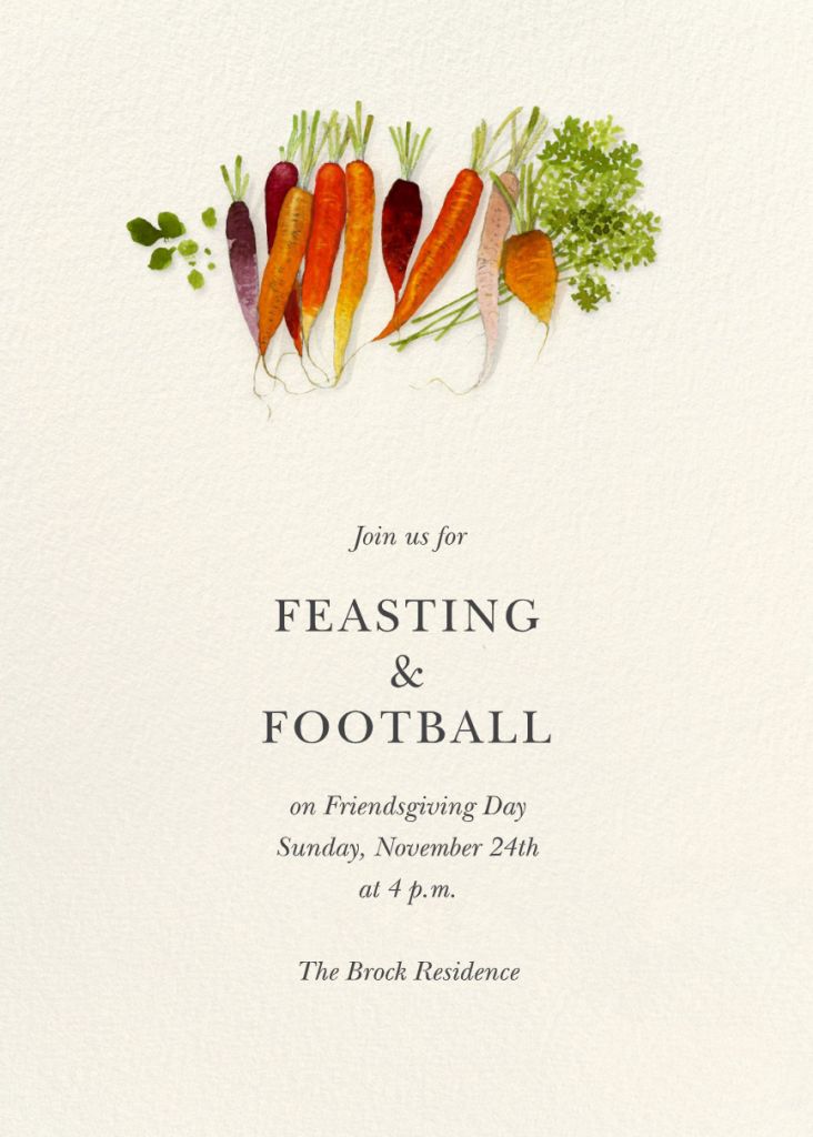 Root Harvest - Thanksgiving Invitation | Send online instantly | RSVP ...