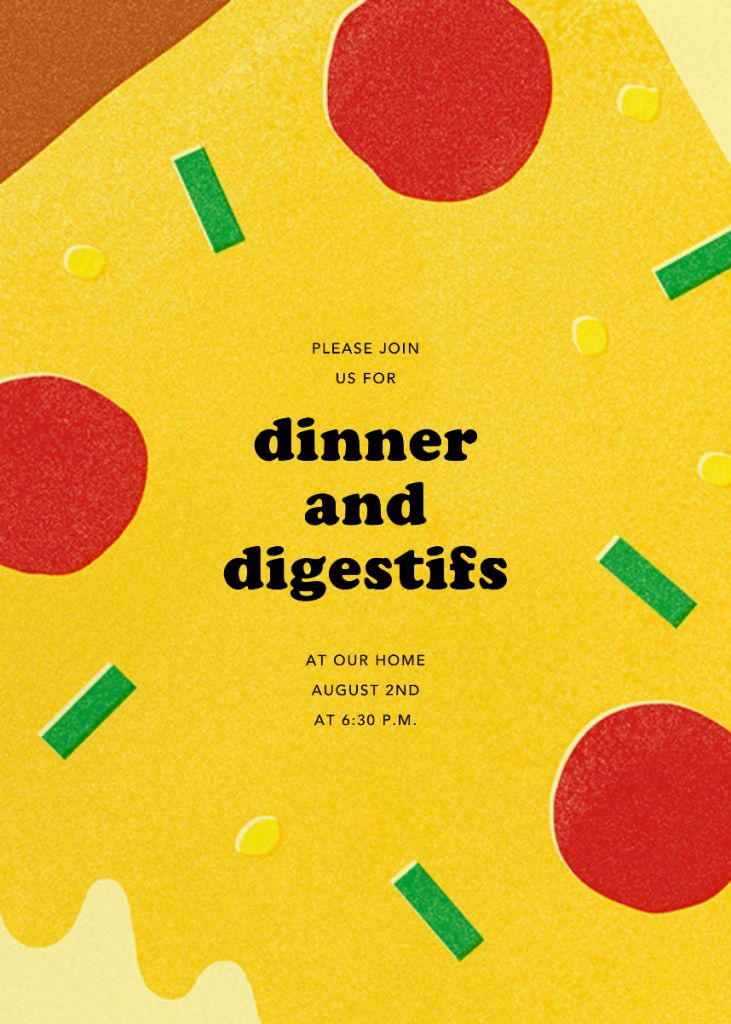 Extra Toppings - Dinner Party Invitation | Send online instantly | RSVP ...