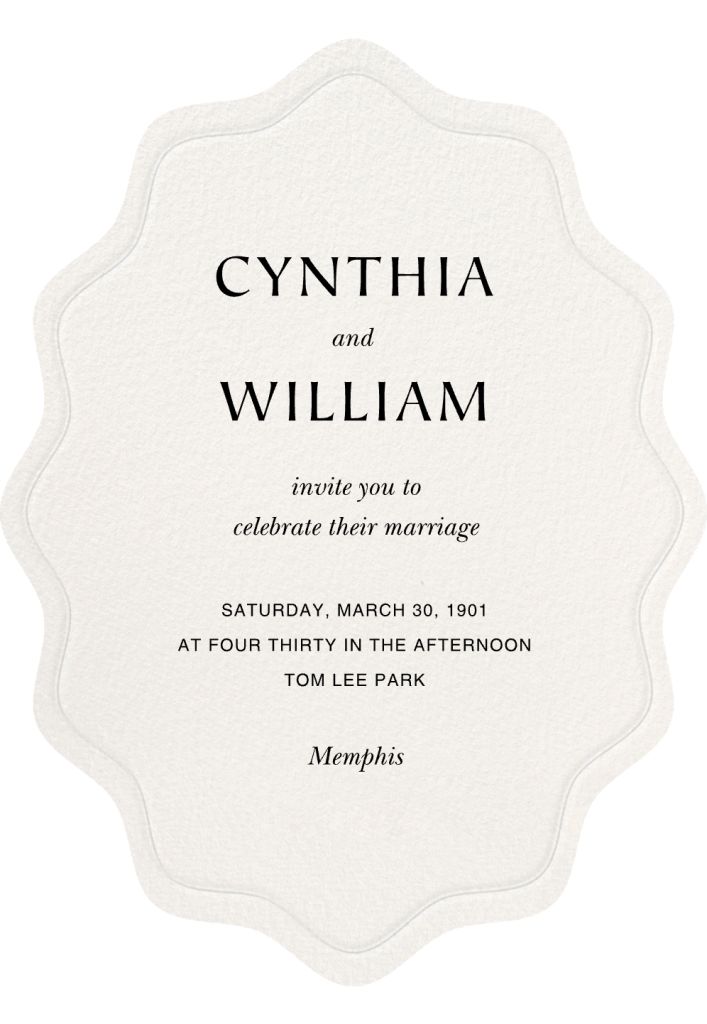 Embossed Cutout - Wedding Invitation | Send online instantly | RSVP ...