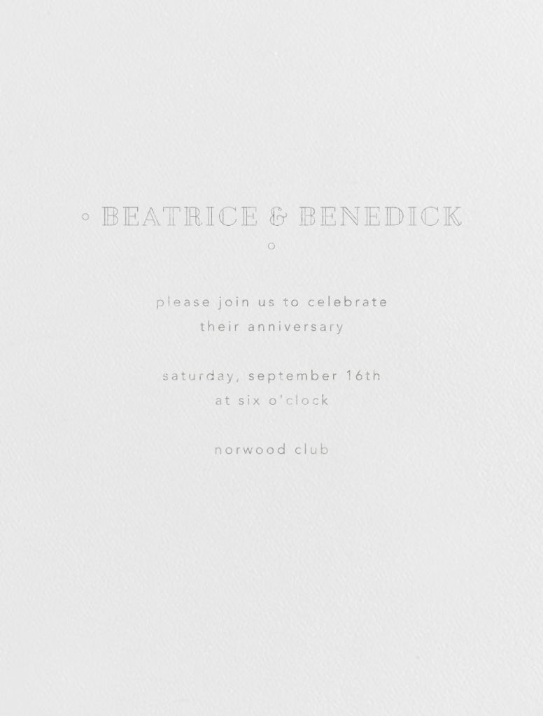 Candace - Anniversary Invitation | Send online instantly | RSVP tracking