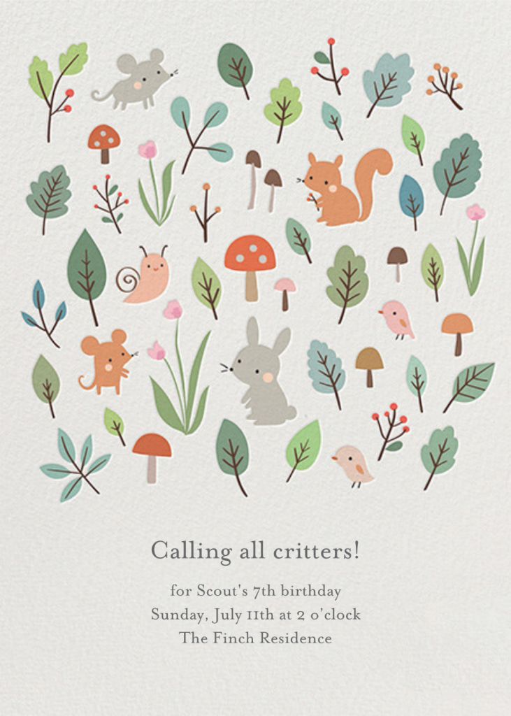 Full Forest - Birthday Invitation | Send online instantly | RSVP tracking