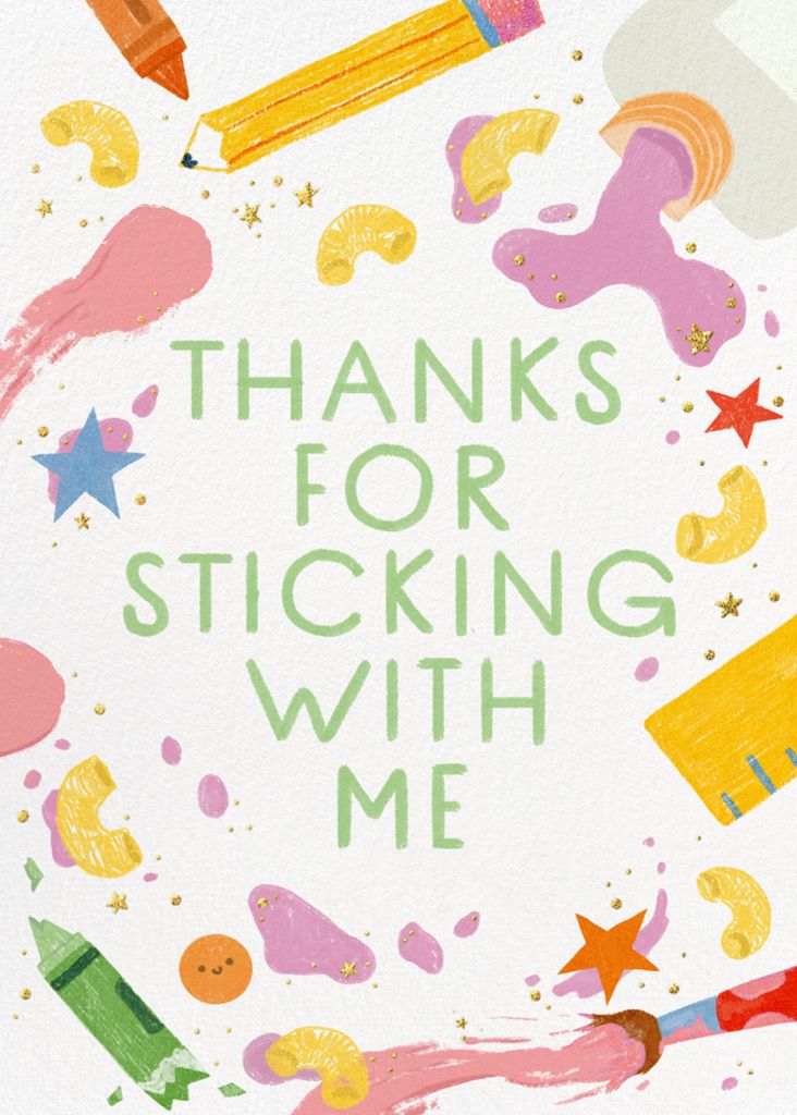 Sticky Desk - Teacher Appreciation Invitation | Send online instantly ...