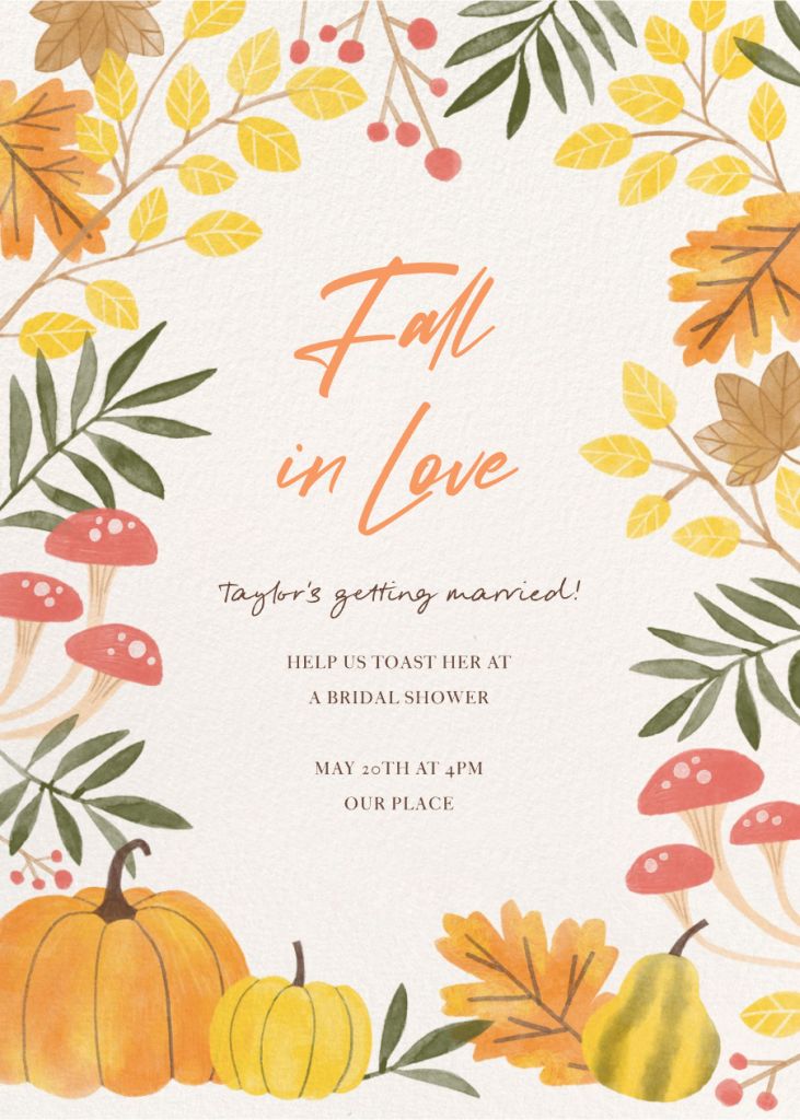 Fall in Love Invitation