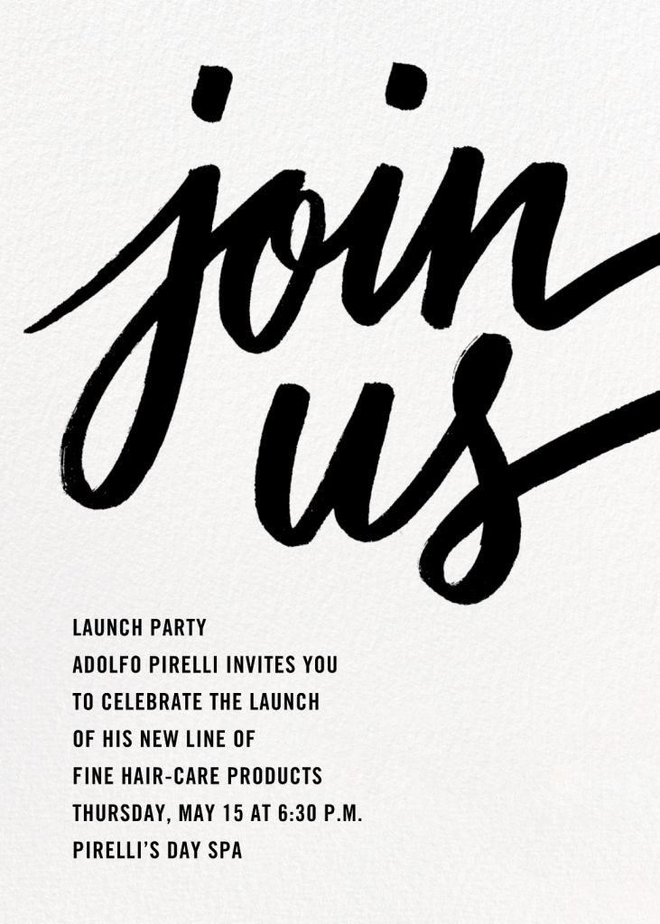 Rosina - Launch Party Invitation | Send online instantly | RSVP tracking