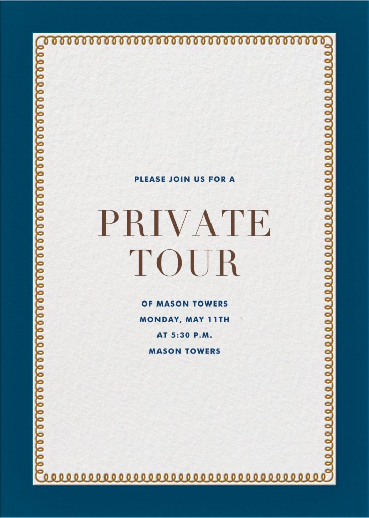 Bold Line (Tall) - VIP Event Invitation | Send online instantly | RSVP ...