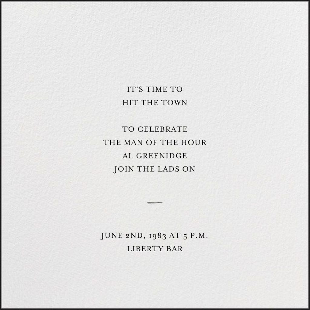 Stag Party Invitation