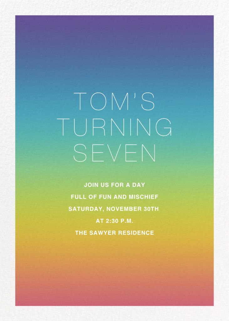 After the Rain - Birthday Invitation | Send online instantly | RSVP ...