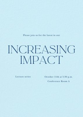 Seminar Invitations | Send online instantly | RSVP tracking