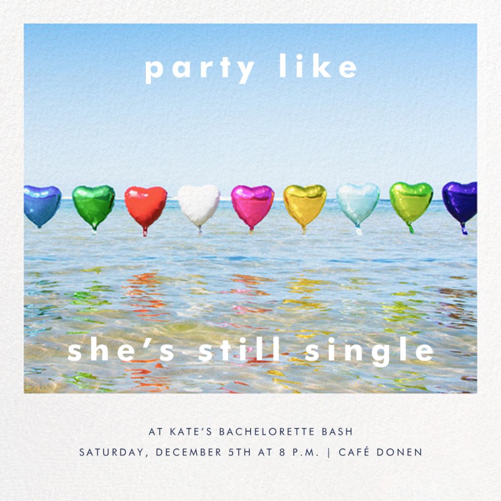 Hearts - Bachelorette Party Invitation | Send online instantly | RSVP ...