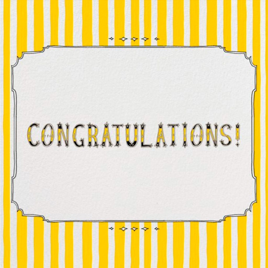 Cirque Congratulations Card