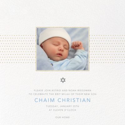 Customize Bris and Baby Naming Ceremony Invitations