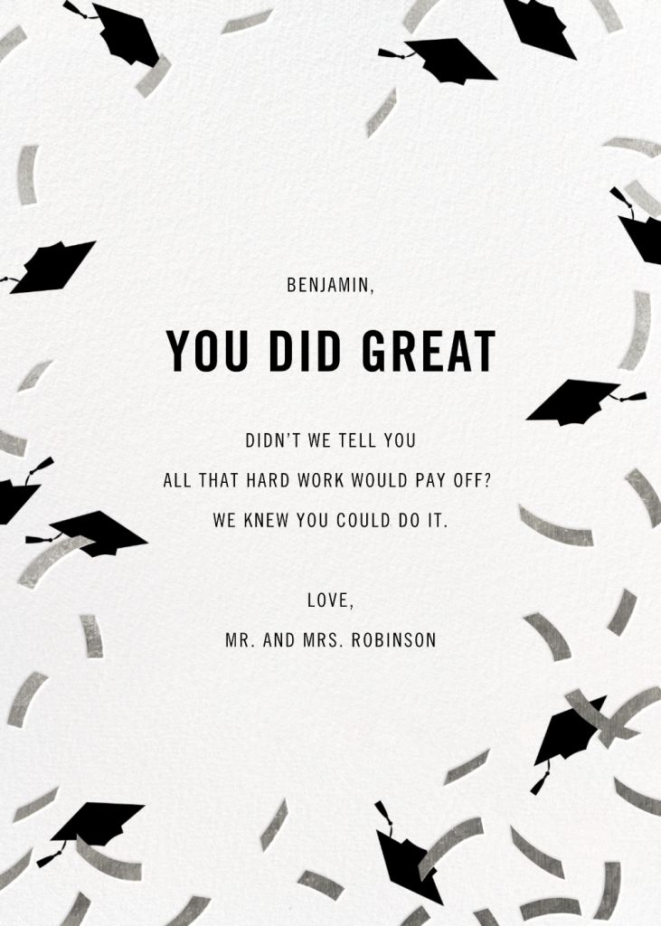 Graduation Caps and Confetti - Graduation Card | Send online instantly ...
