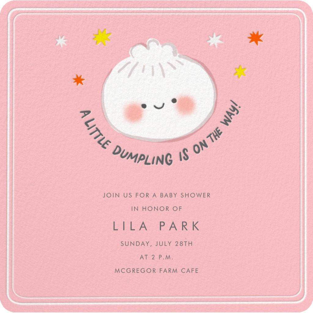 Baby Dumpling - Baby Shower Invitation | Send online instantly | RSVP ...
