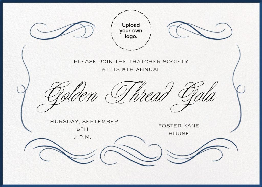 Grand Swirls - Gala Invitation | Send online instantly | RSVP tracking