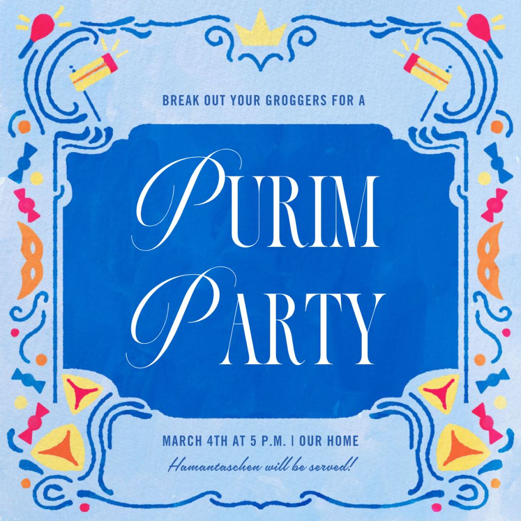 Magnificent Masechah - Purim Invitation | Send online instantly | RSVP ...