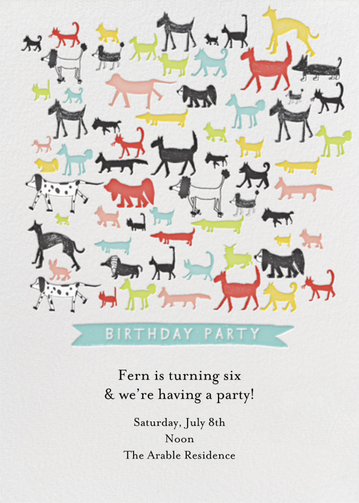 Calling all Dogs - Birthday Invitation | Send online instantly | RSVP ...