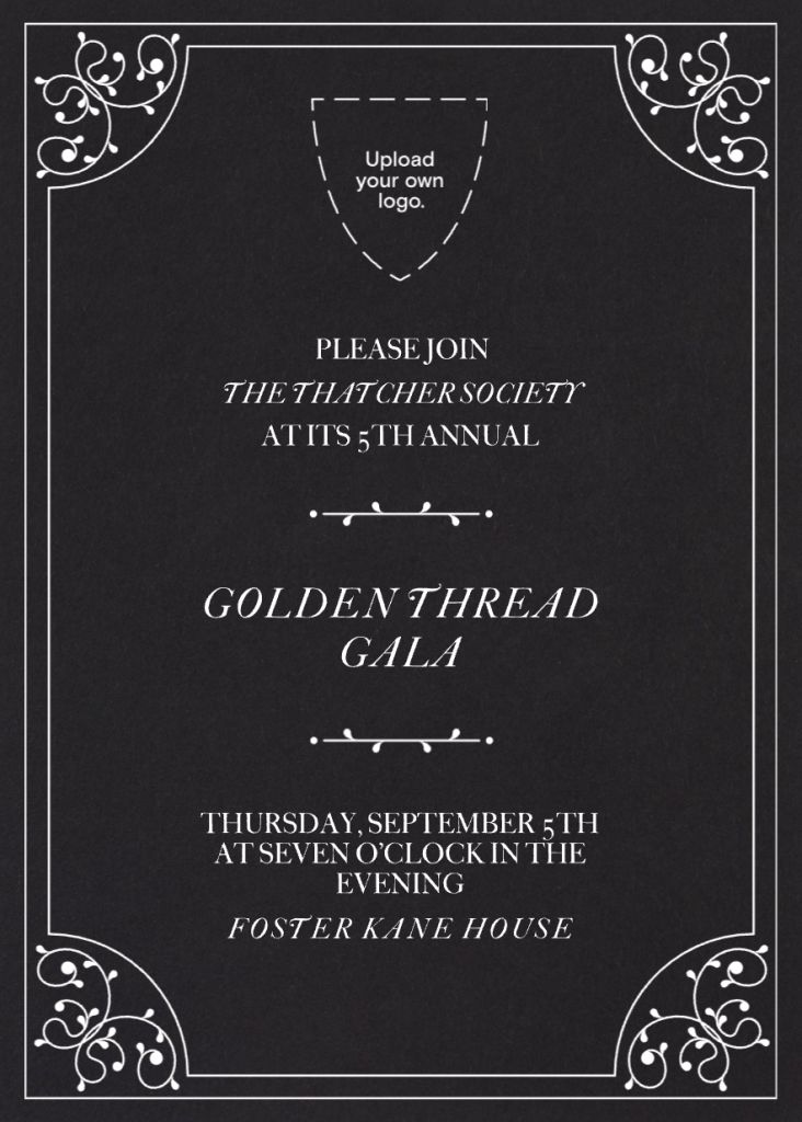 Corner Vine Decal (Customizable Template) - Fundraiser Invitation ...