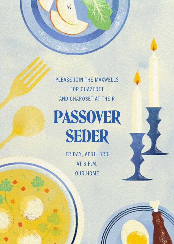 Seder Scene - Invitation | Send online instantly | RSVP tracking