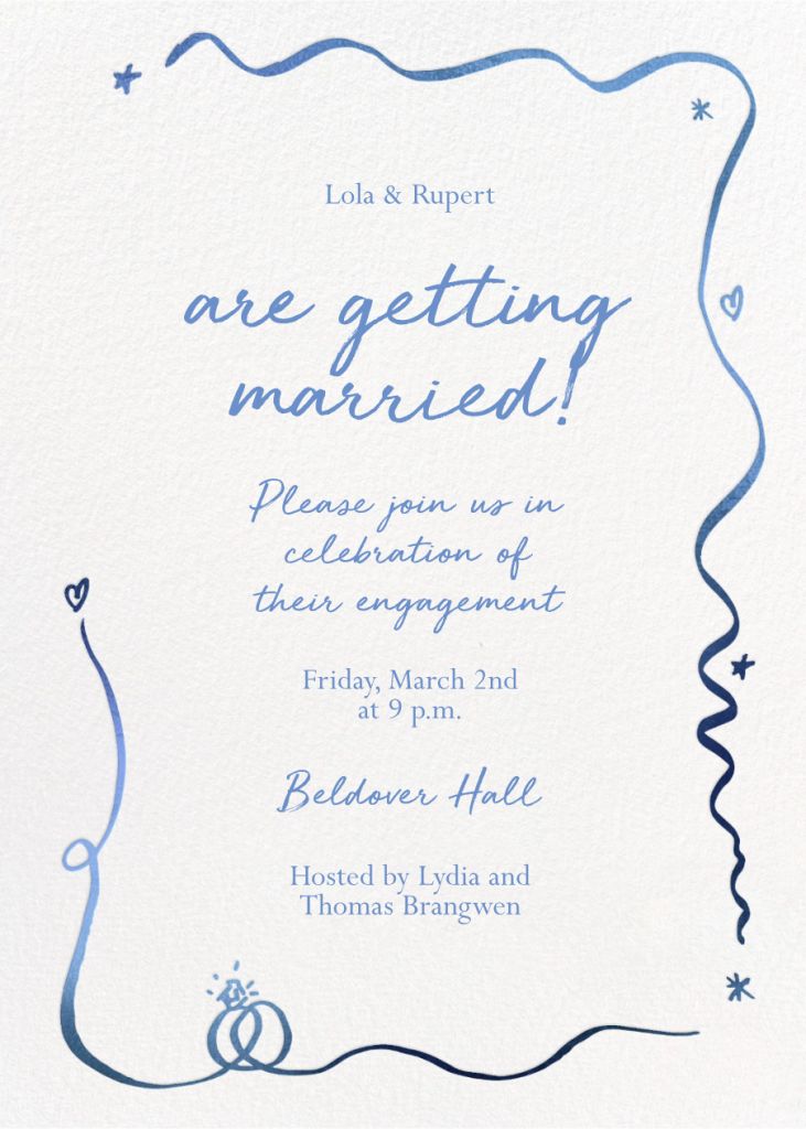 Ribbon Tale Invitation