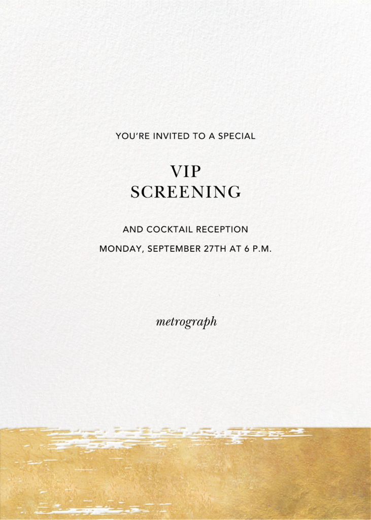 Simple Brushstroke - Viewing Party Invitation | Send online instantly ...