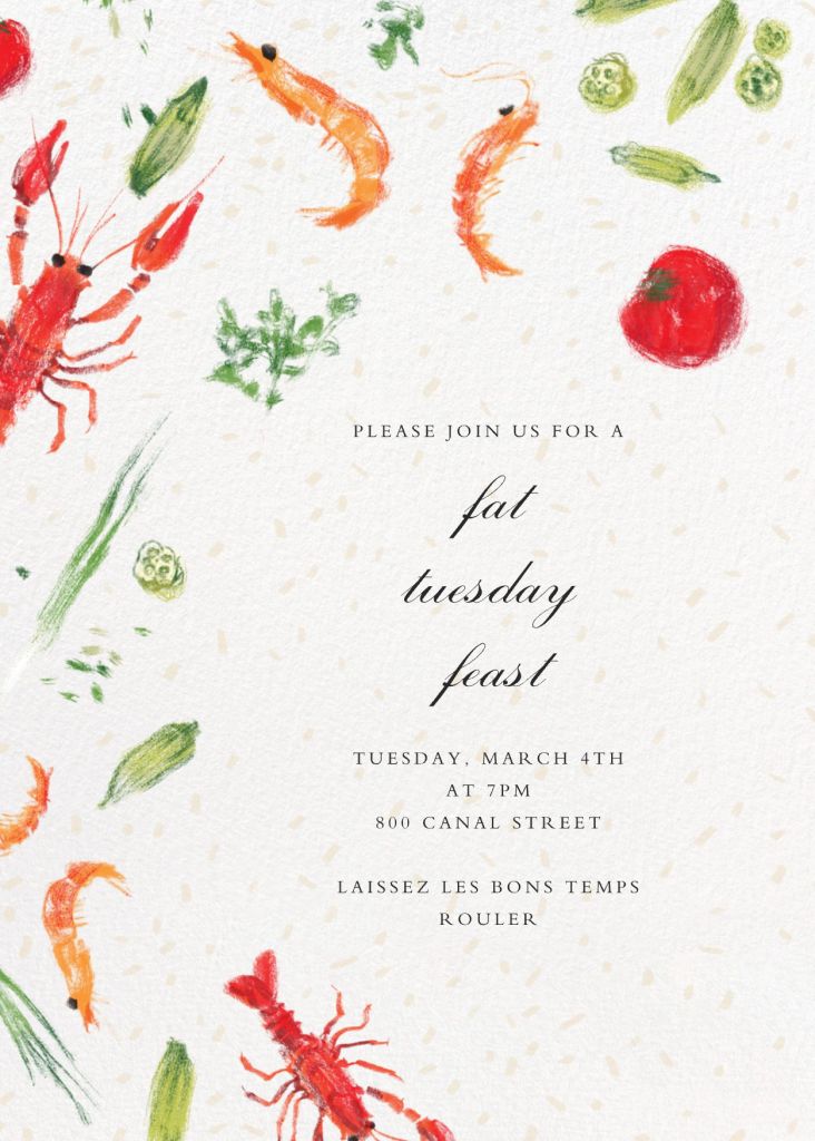 Creole Gumbo - Dinner Party Invitation | Send online instantly | RSVP ...